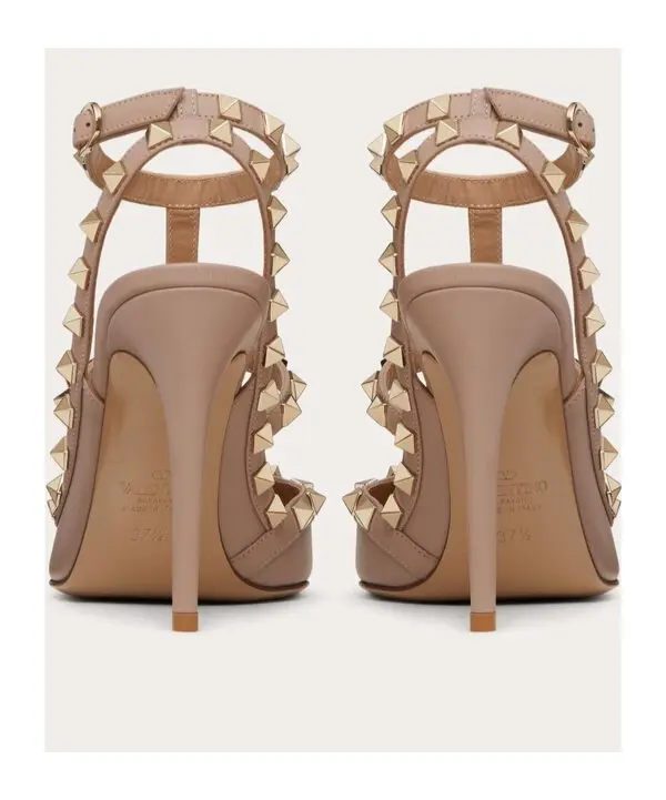 Valentino Garavani Rockstud Ankle Strap Pumps - Powder Color