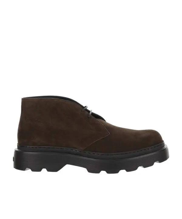 TOD'S Lace-up Round Toe Boots