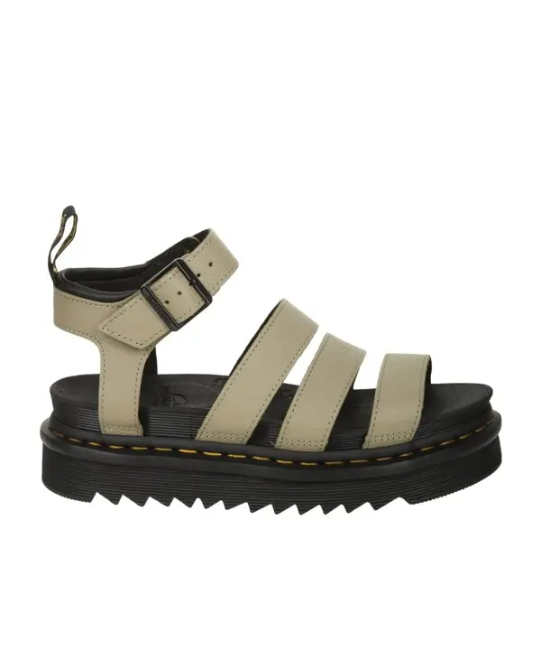 Dr. Martens Adjustable Buckle Flat Open-toe Sandals - Black