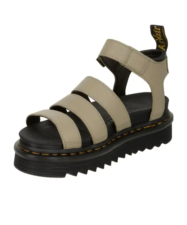 Dr. Martens Adjustable Buckle Flat Open-toe Sandals - Black