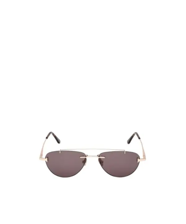 TOM FORD Aviator Rimless Sunglasses - Gray