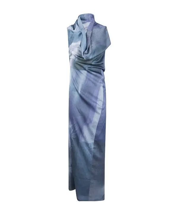 JEAN PAUL GAULTIER Long Draped Water Dress