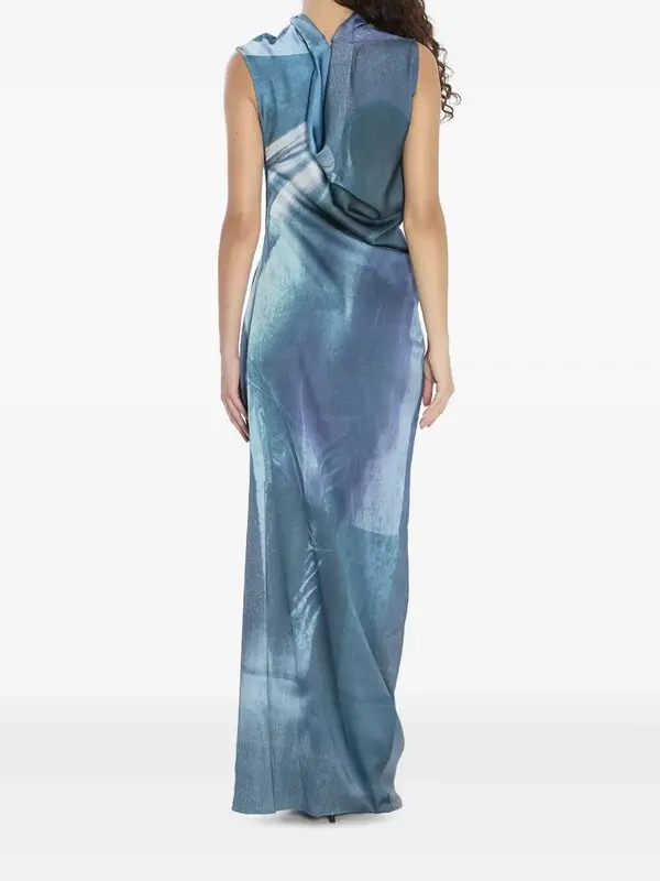 JEAN PAUL GAULTIER Long Draped Water Dress