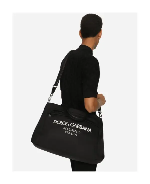 Dolce & Gabbana Logo Printed Zipped Travel Bag