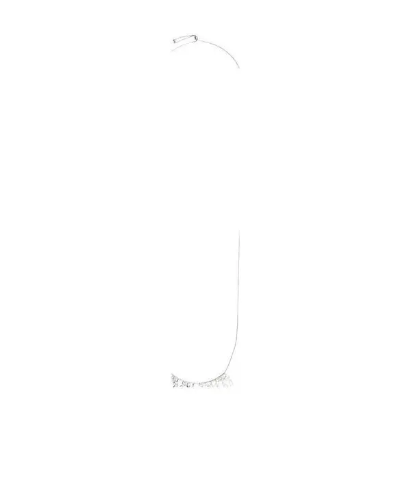 Bottega Veneta Silver Figure Charm Necklace - White