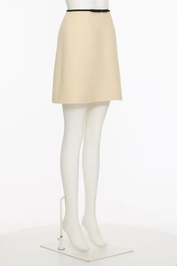 Valentino Garavani Crepe Couture Bow Detailed Mini Skirt - Nude