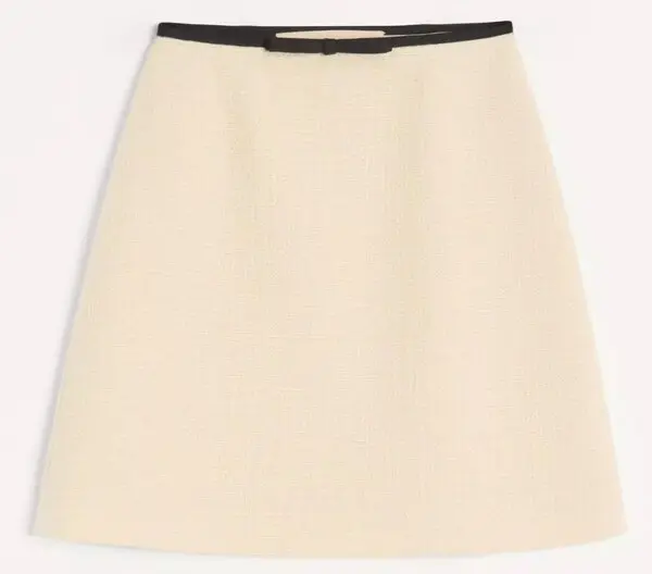 Valentino Garavani Crepe Couture Bow Detailed Mini Skirt - Nude