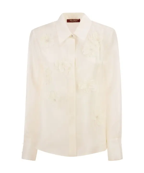 Max Mara Embellished Shirt - White