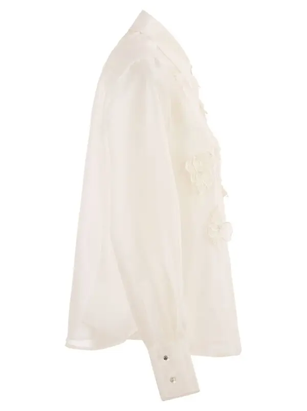 Max Mara Embellished Shirt - White