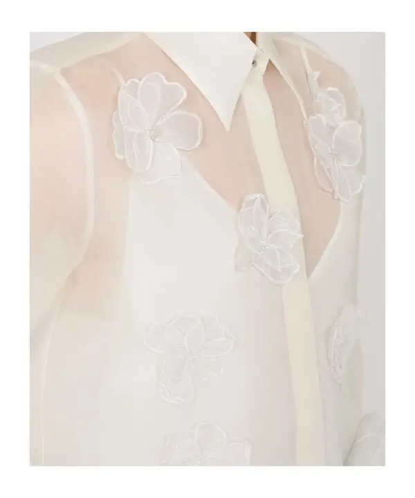 Max Mara Embellished Shirt - White
