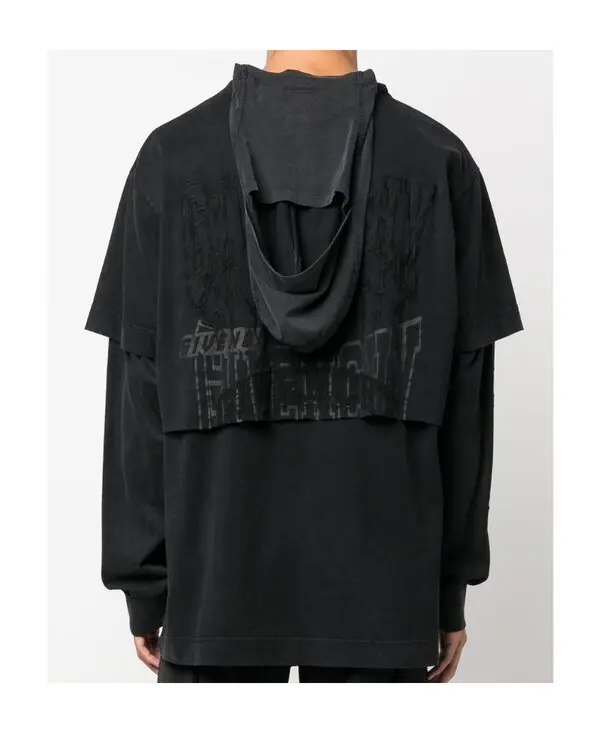 Givenchy Logo-embroidered Long-sleeve T-shirt - Faded Black