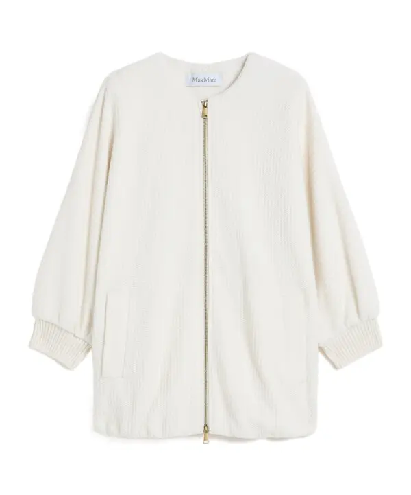 Max Mara Zip-up Knit Jacket