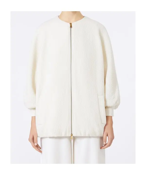 Max Mara Zip-up Knit Jacket