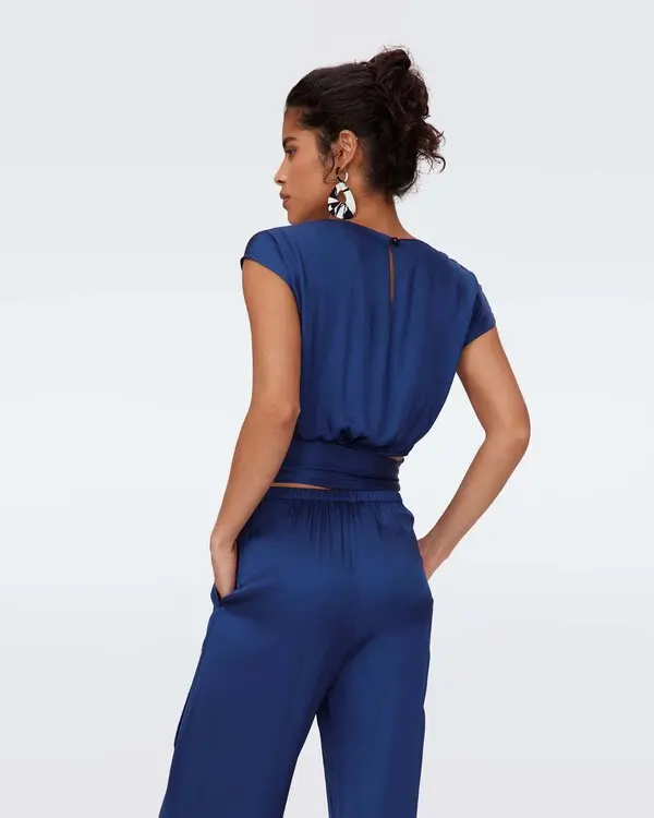 Diane Von Furstenberg Knotted Detail Wrap Top