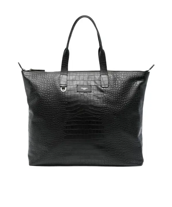 Dolce & Gabbana Crocodile-embossed Leather Tote Bag - Black