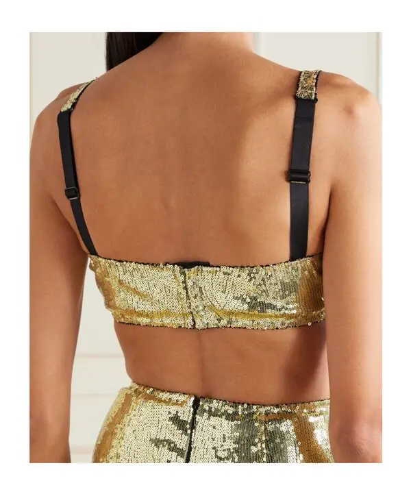 Dolce & Gabbana Dolce Gabbana Sequin Embellished Bra - Nude