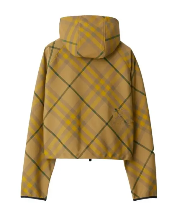 Burberry Checked Zip-up Hooded Jacket