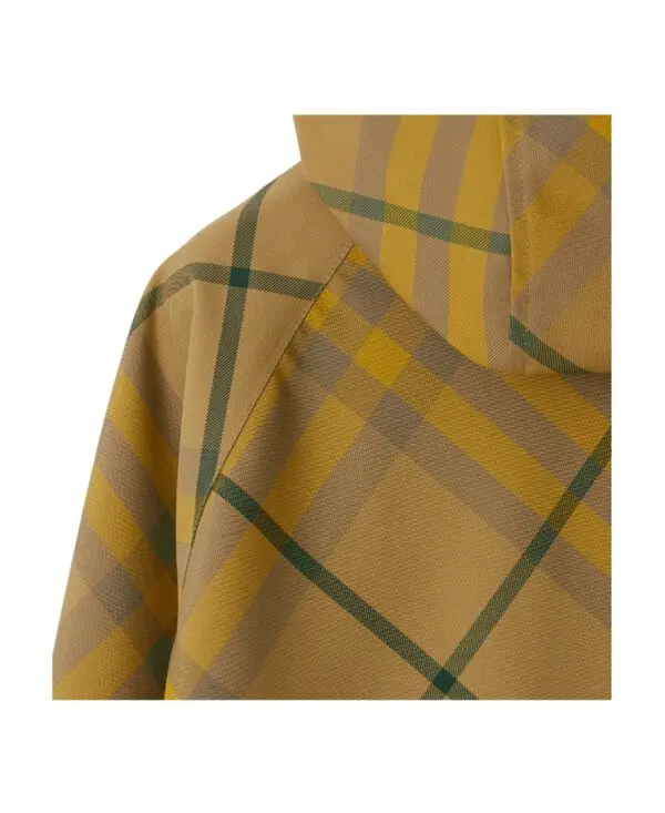 Burberry Checked Zip-up Hooded Jacket