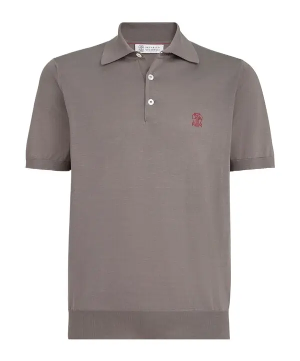 Brunello Cucinelli Lightweight Knitted Polo Shirt