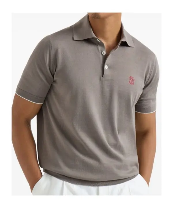 Brunello Cucinelli Lightweight Knitted Polo Shirt