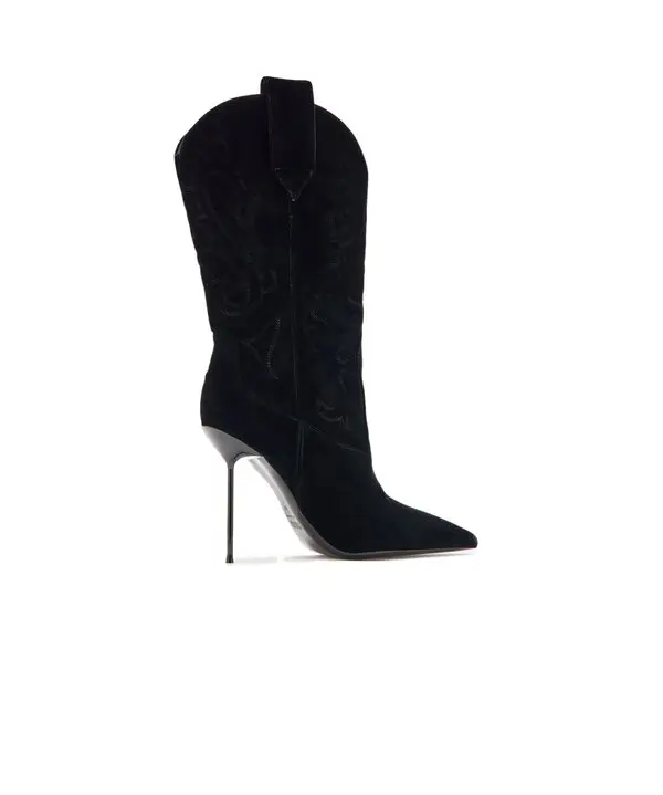 Paris Texas Lidia Heeled Ankle Boots - Black