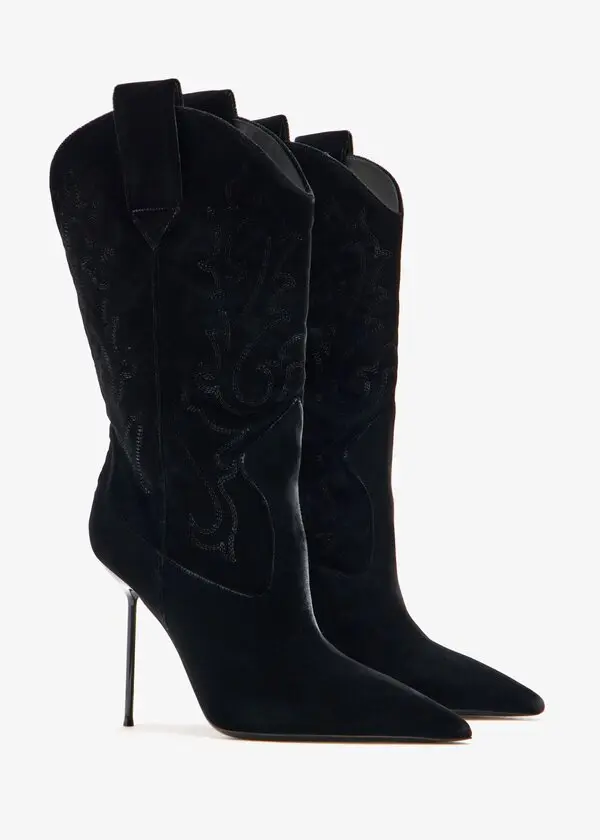 Paris Texas Lidia Heeled Ankle Boots - Black