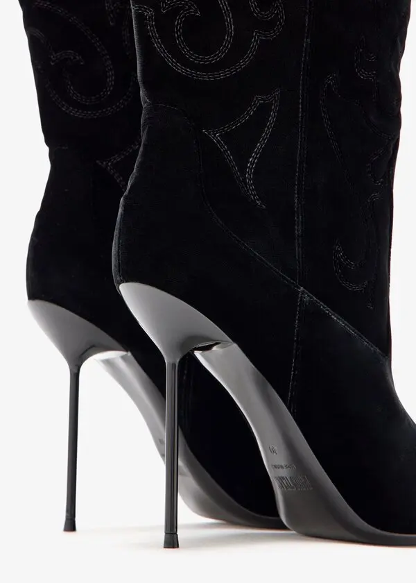 Paris Texas Lidia Heeled Ankle Boots - Black