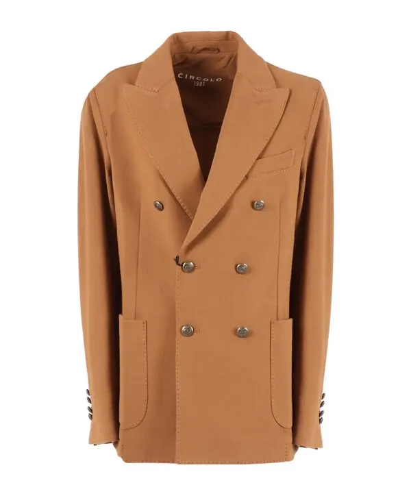 CIRCOLO 1901 Double-breasted Jacket With Button Closure - Brown