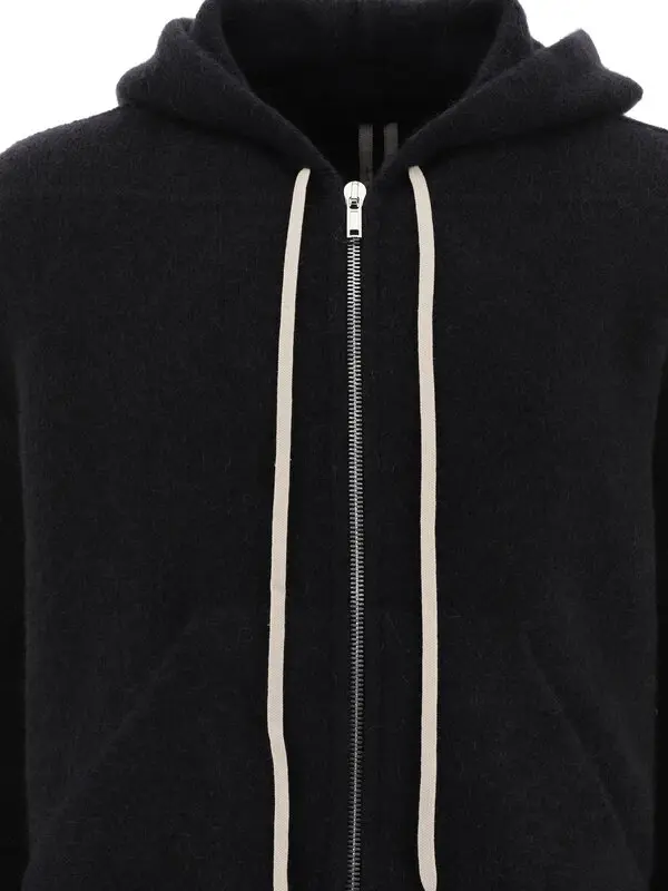 Rick Owens Zip-up Drawstring Hooded Cardigan