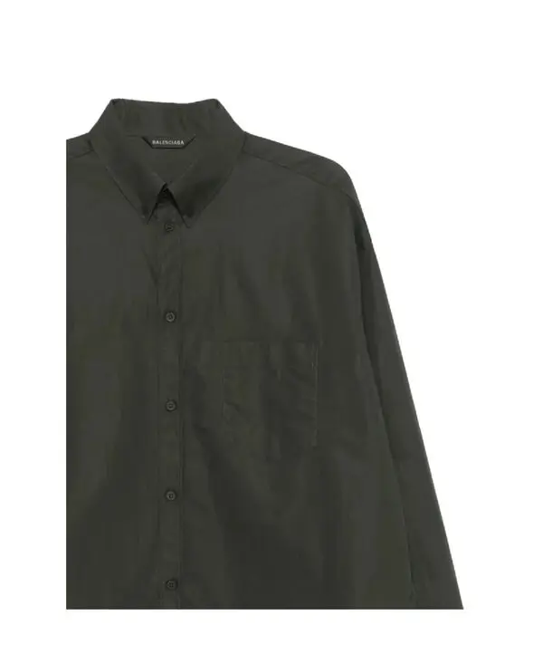 Balenciaga Collared Long-sleeve Shirt - Green