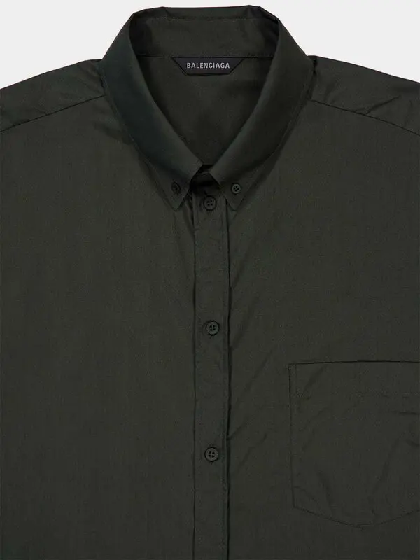 Balenciaga Collared Long-sleeve Shirt - Green