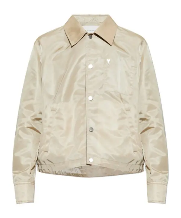 Ami De Coeur Stud Buttoned Jacket - Nude