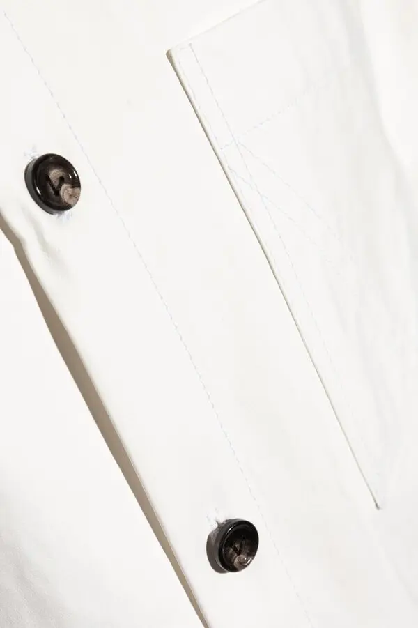 Bottega Veneta Regular Fit Leather Shirt