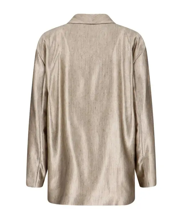 Giorgio Armani Double-breasted Suit Jacket With Shawl Lapel - Light Beige