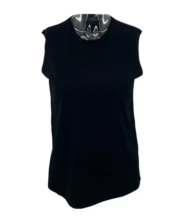 Max Mara Sleeveless Top With Ribbed Round Neck