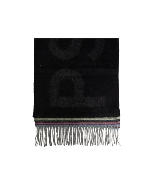 Paul Smith Logo-embroidered Scarf - Black