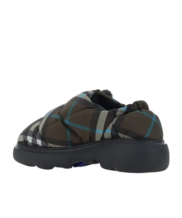 Burberry Checked Padded Flat Sandals