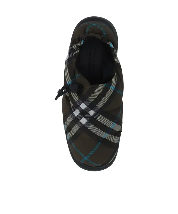 Burberry Checked Padded Flat Sandals