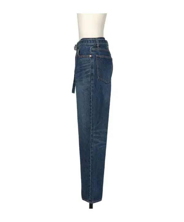 Sacai Belted Straight Jeans - Blue