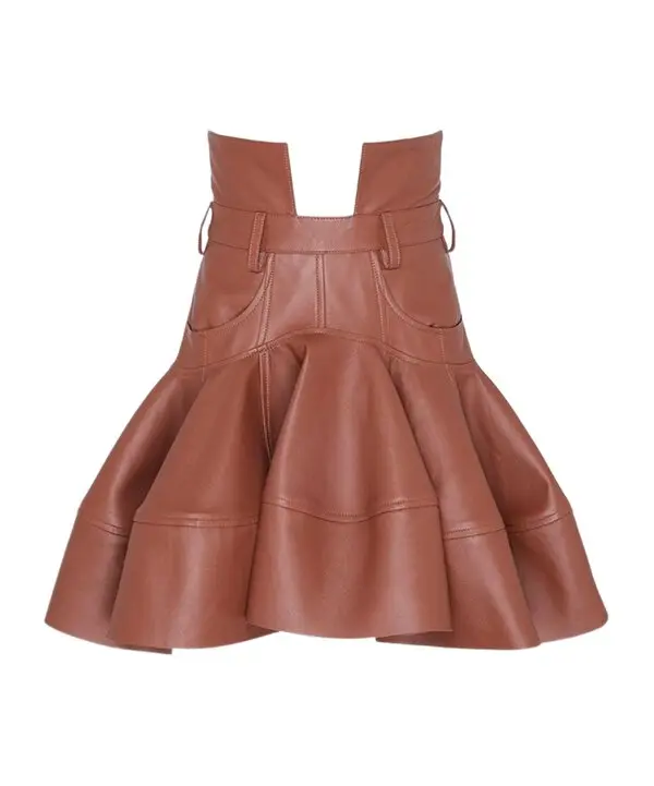 Zimmermann Hypnotic Leather Mini Skirt