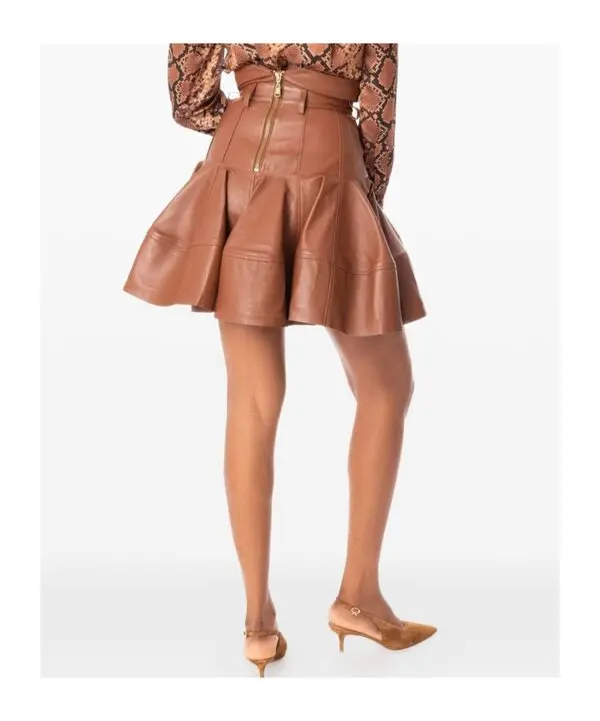 Zimmermann Hypnotic Leather Mini Skirt