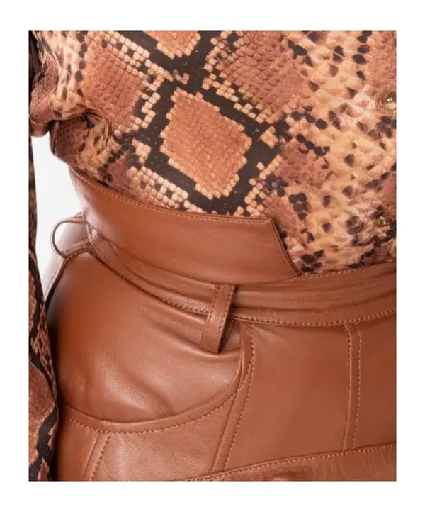Zimmermann Hypnotic Leather Mini Skirt