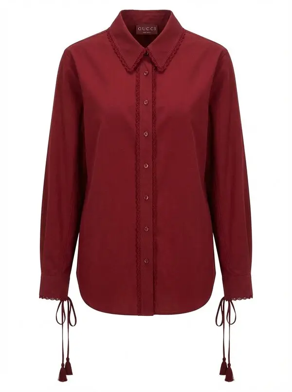 Gucci Long Sleeve Shirt With Drawstring Cuffs