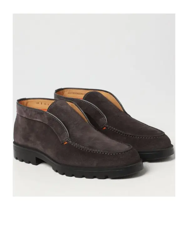 Santoni Almond Toe Slip-on Loafers