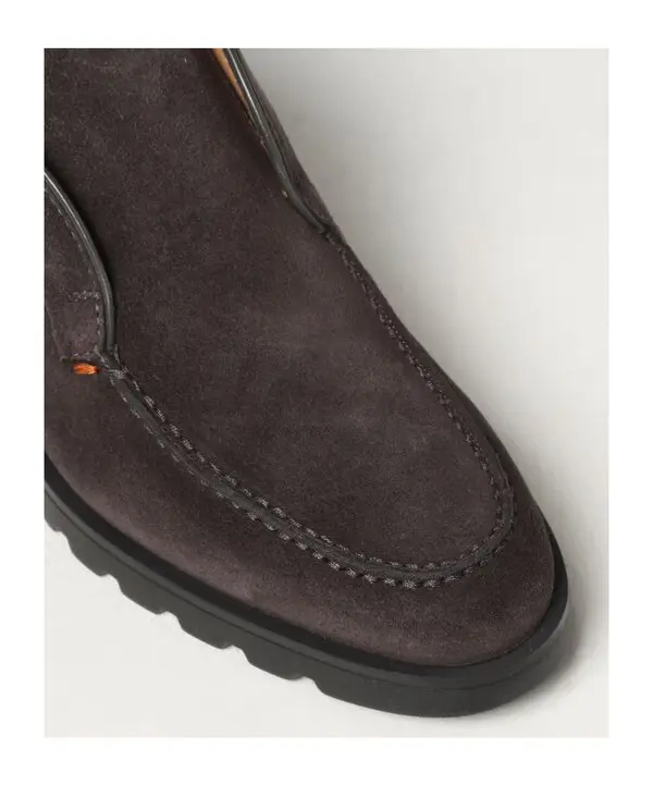 Santoni Almond Toe Slip-on Loafers