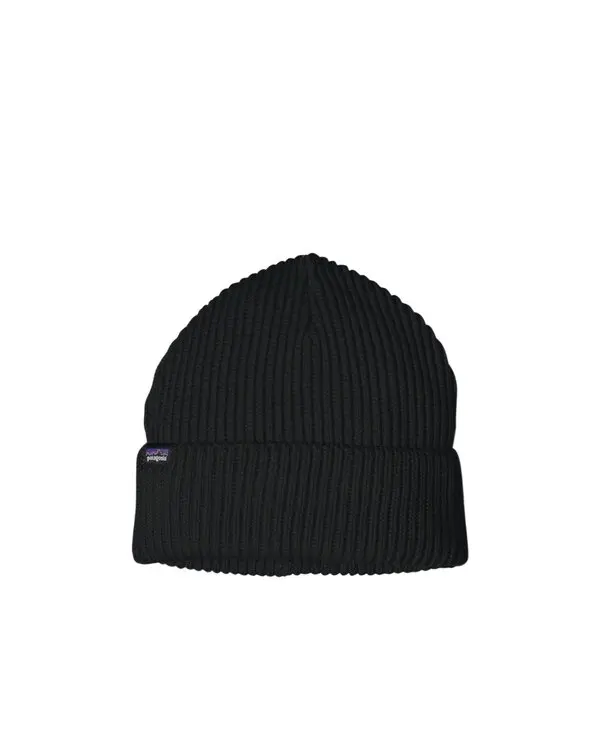 Patagonia Ribbed Logo Beanie - Black