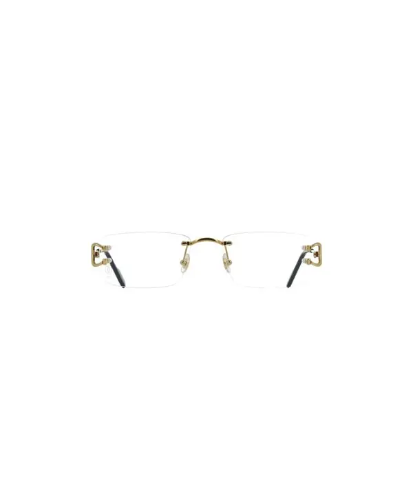 Cartier Logo Flat Mirror Eyeglasses - White