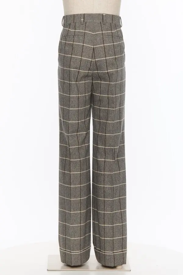 Valentino Garavani Plaid Wide Leg Trousers