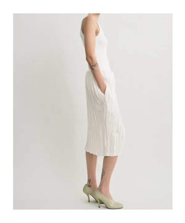 TOTEME Pleated Midi Skirt - White