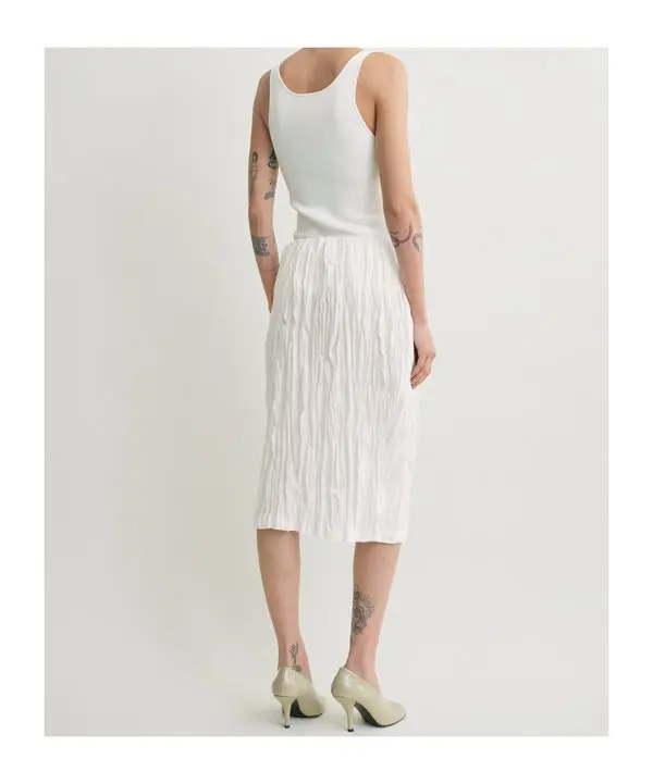TOTEME Pleated Midi Skirt - White